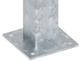 Post square 120 x 120 x 4 mm with baseplate